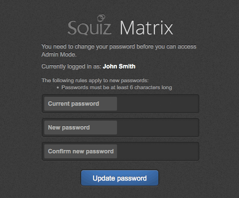 Updating User Passwords - Users and Permissions - Manuals | Squiz Matrix 5 Documentation