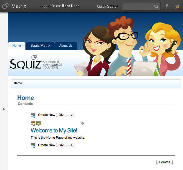 The Simple Edit Interface - Simple Edit Layouts - Manuals | Squiz Matrix 5 Documentation