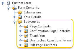 Form Contents - Custom Form - Manuals | Squiz Matrix 5 Documentation