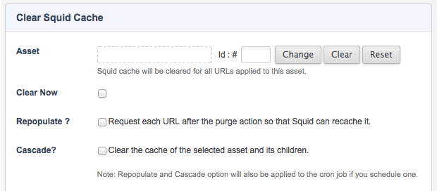 Clear Squid Cache Tool - Tools - Manuals | Squiz Matrix 5 Documentation