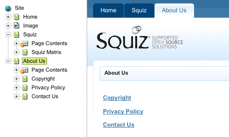 Hiding an Asset from the Site Navigation Menu - Concepts - Manuals | Squiz Matrix 5 Documentation